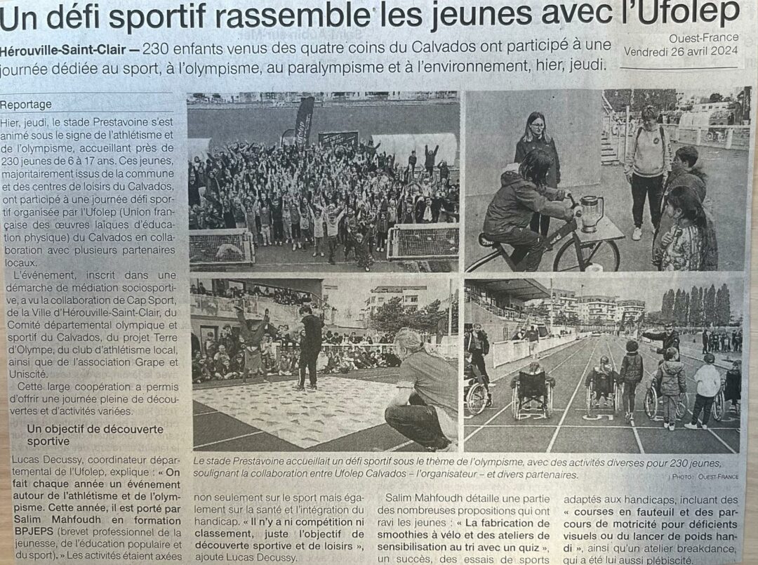 Terre d'Olympe: défi inclusion - 26 avril 2024 - CAP'Sport